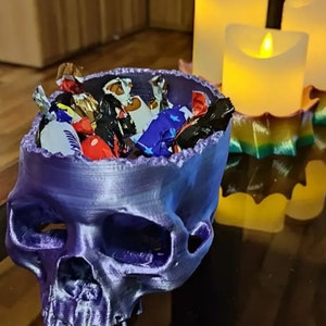 Skull Candy Bowl, Halloween Skull Decoration, Goth Decor, Candy Dish ...