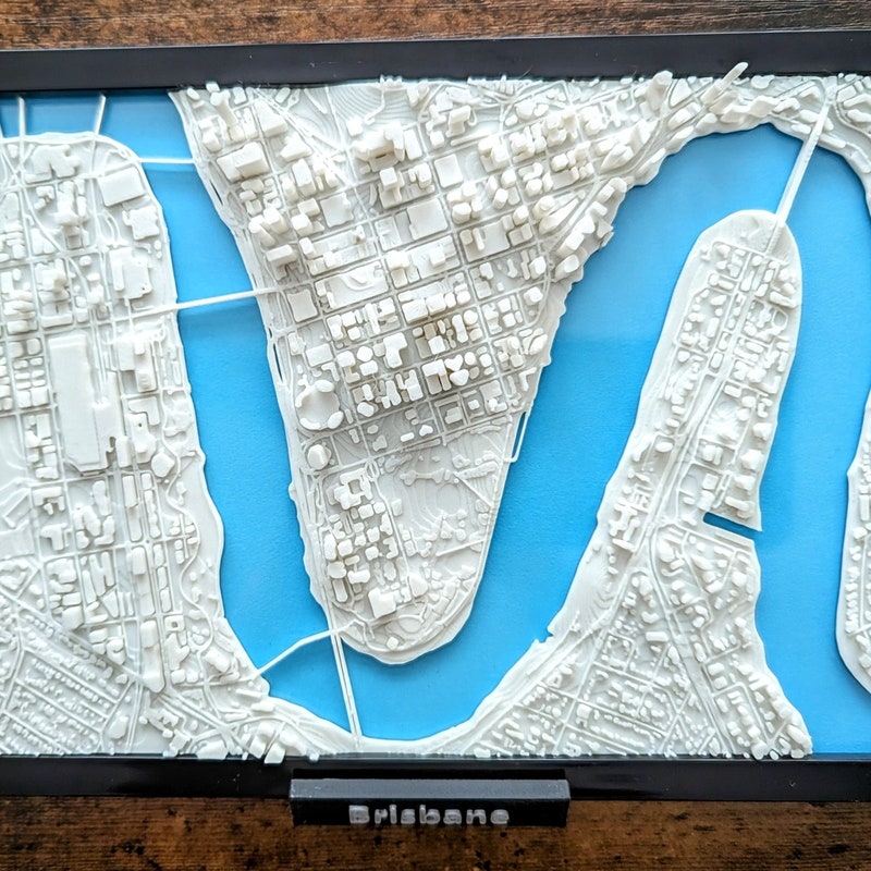 3d Map Brisbane - Etsy
