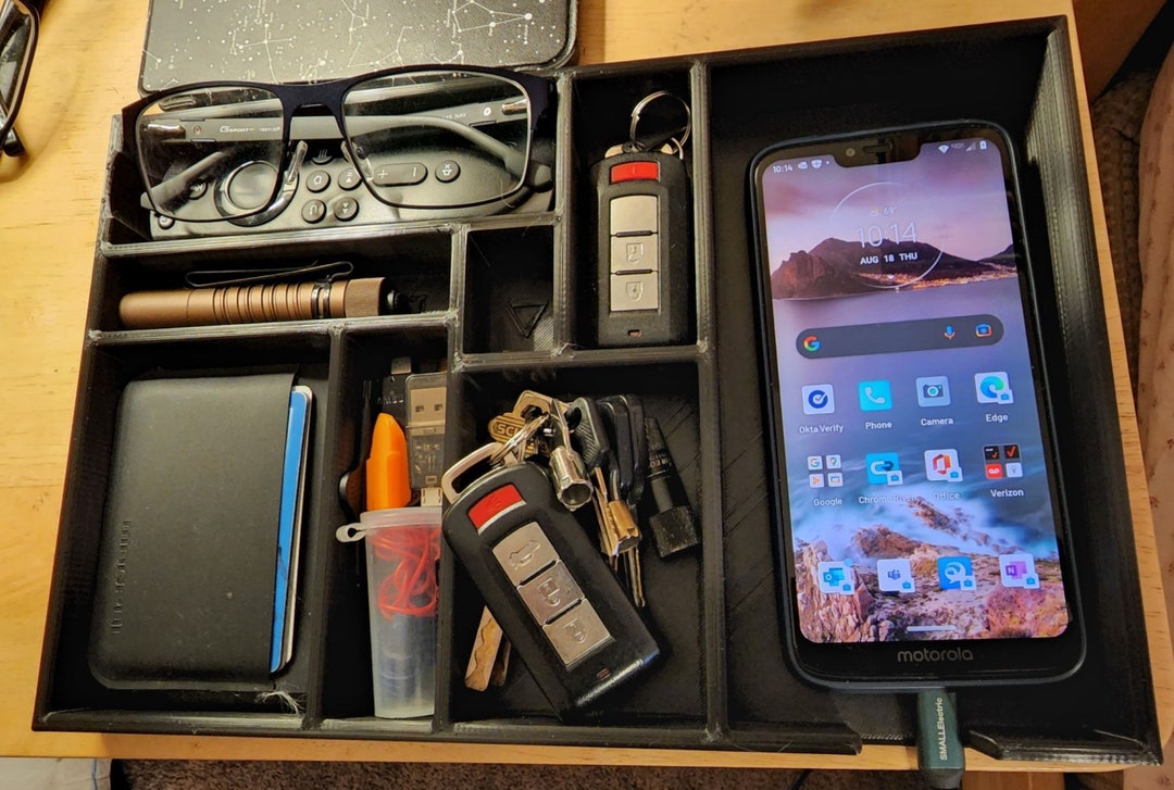 Custom EDC Tray Nightstand, Desk Organizer, 3D Printed, Office Decor ...