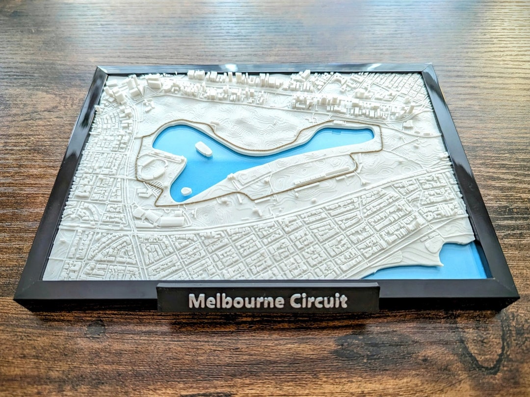 Albert Park Australia F1 Melbourne Circuit Racing 3D Map - Custom Wall ...