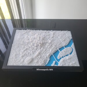Minneapolis Minnesota USA 3D City Map - Custom Wall Art - 3D Street Map ...