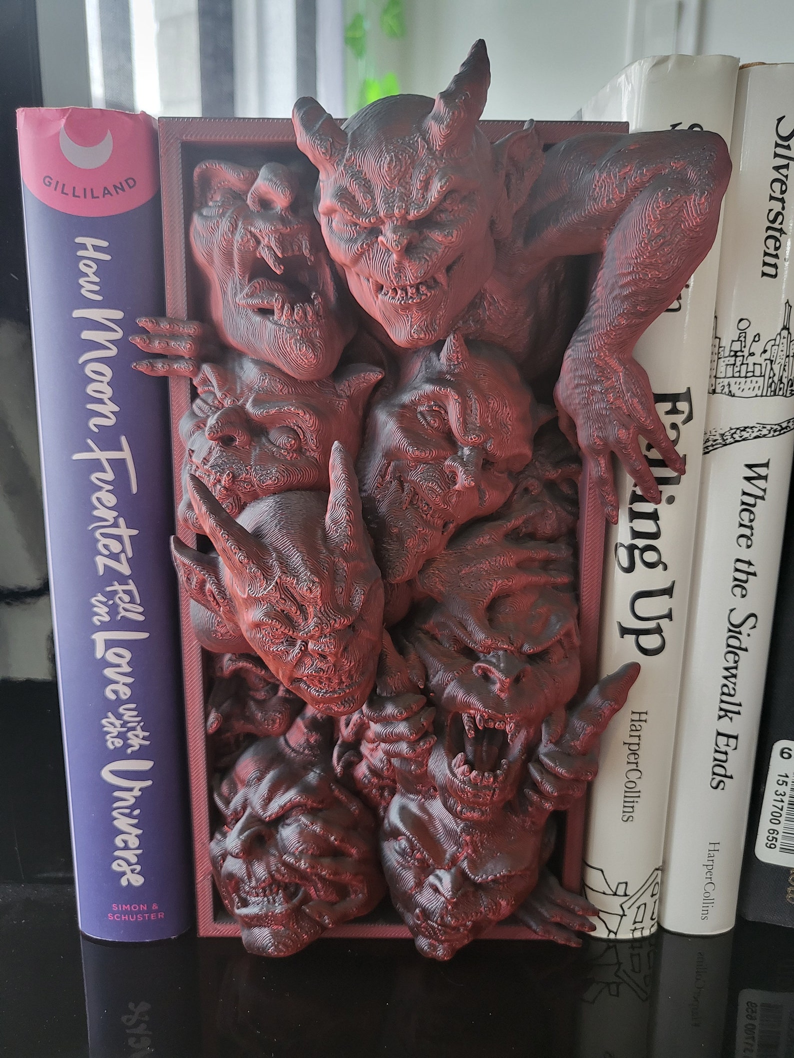 Imps and Demons Peeking Book Nook - Fantasy Halloween Book Shelf Decor ...