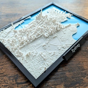 Sydney Australia 3D City Map - Custom Wall Art - 3D Street Map - Home ...