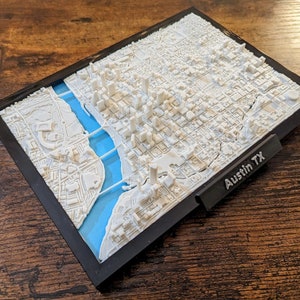 Austin Texas USA 3D City Map - Custom Wall Art - 3D Street Map - Home ...