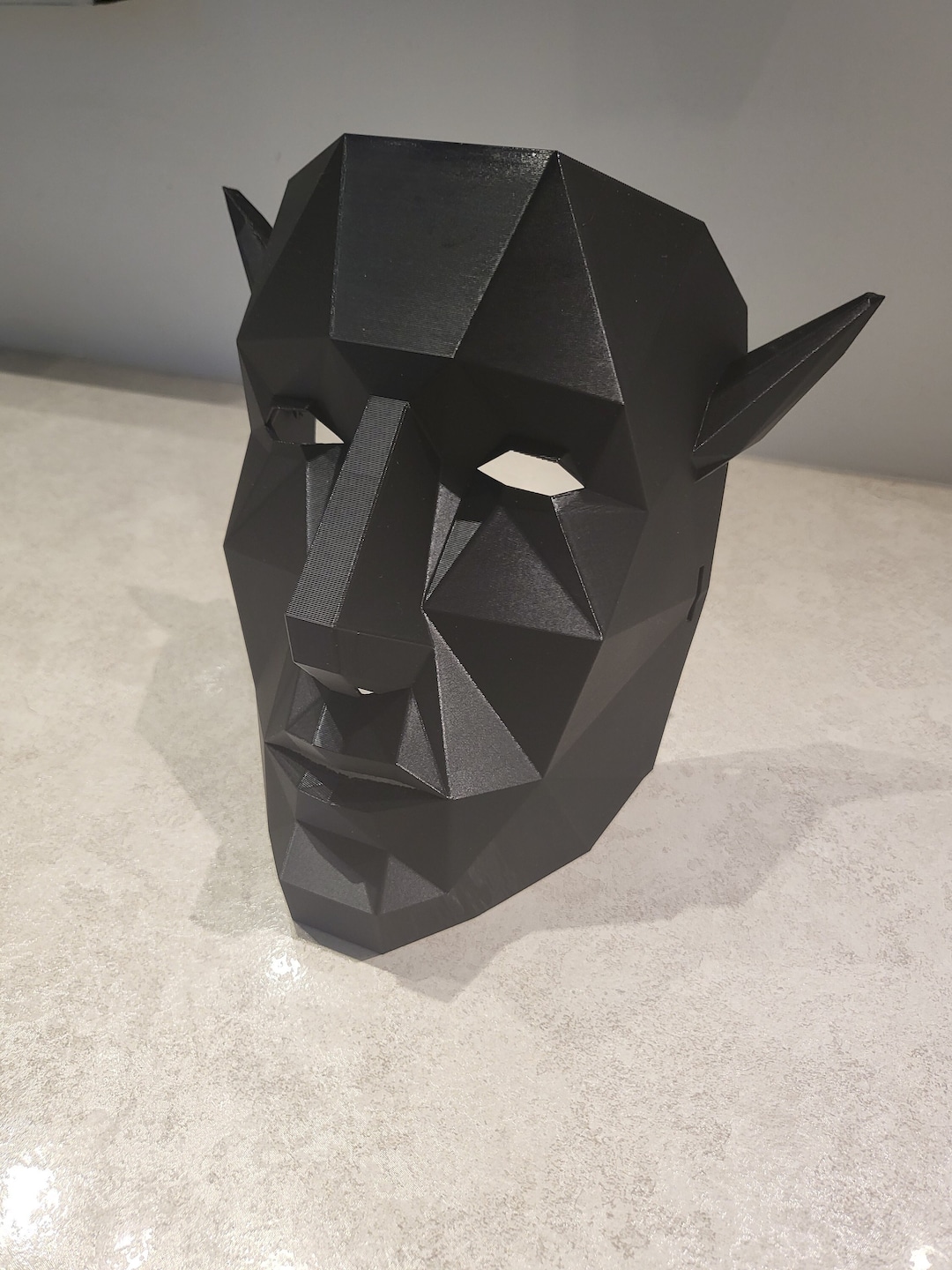 Low Poly Demon Mask - Etsy