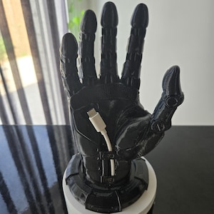Robotic Hand Phone Holder Stand With Charging Cord Slot - Video Game ...