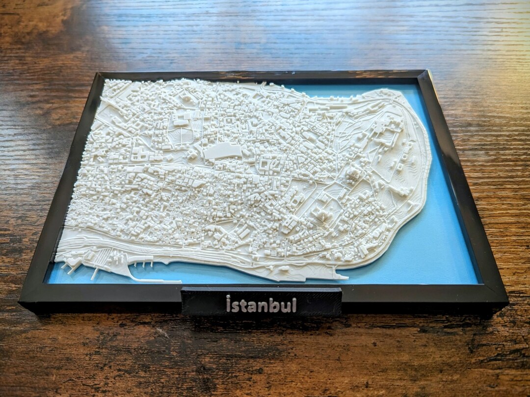 Istanbul Turkey 3D City Map - Custom Wall Art - 3D Street Map - Home ...