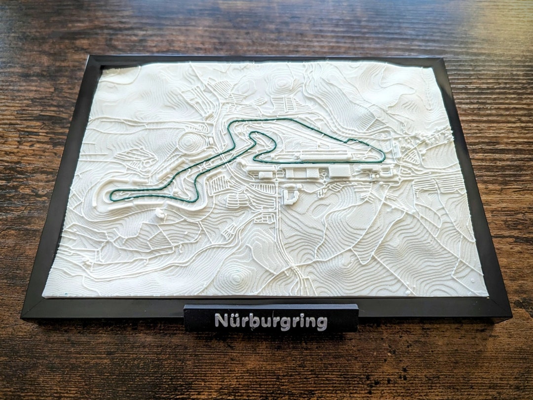 Nurburgring Germany 3D Racing F1 Circuit Map Custom 3D Street Map Home ...