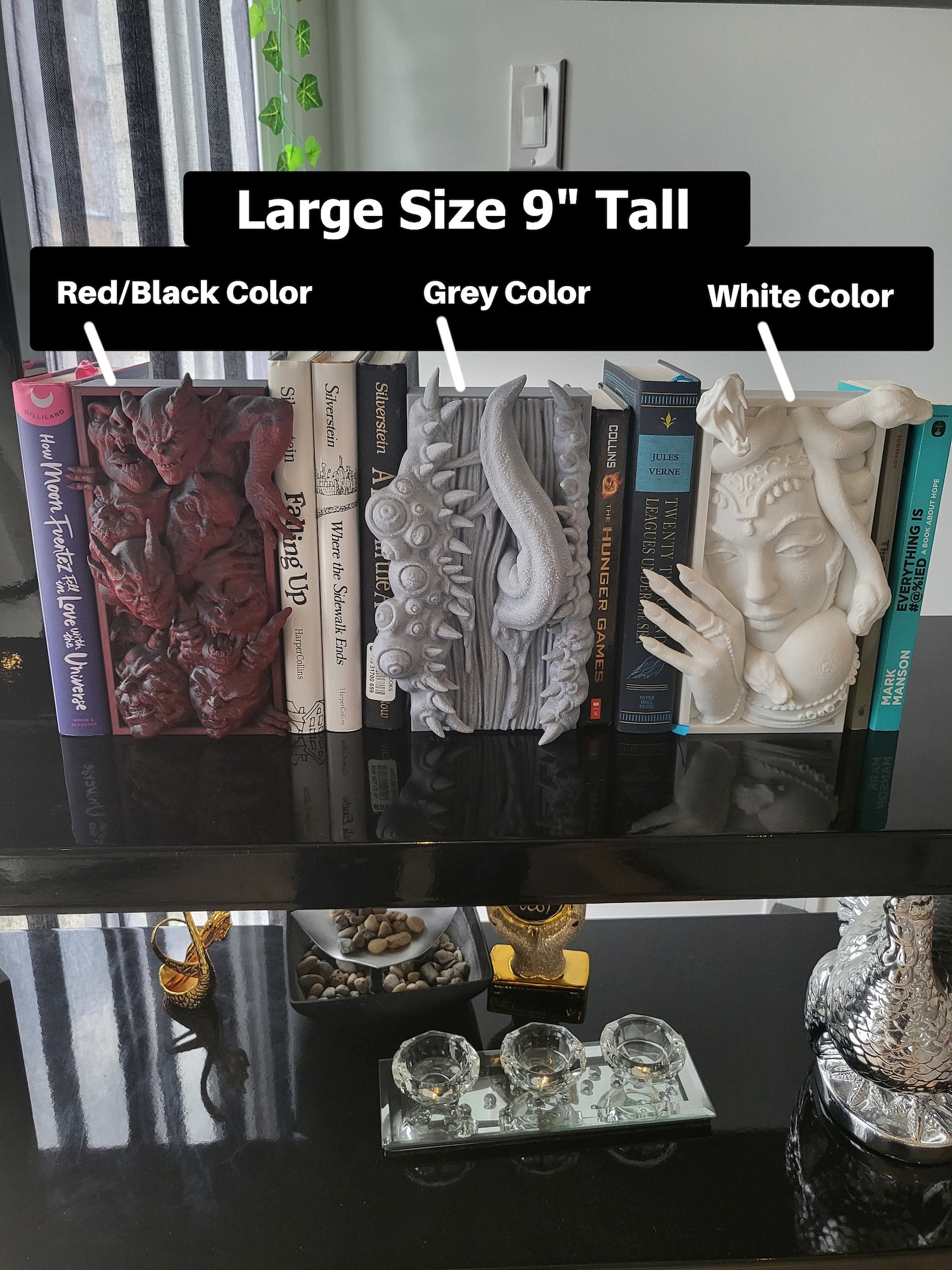 Mimic Book Nook - Fantasy Book Shelf Decor - Book Lovers Gift - Horror ...