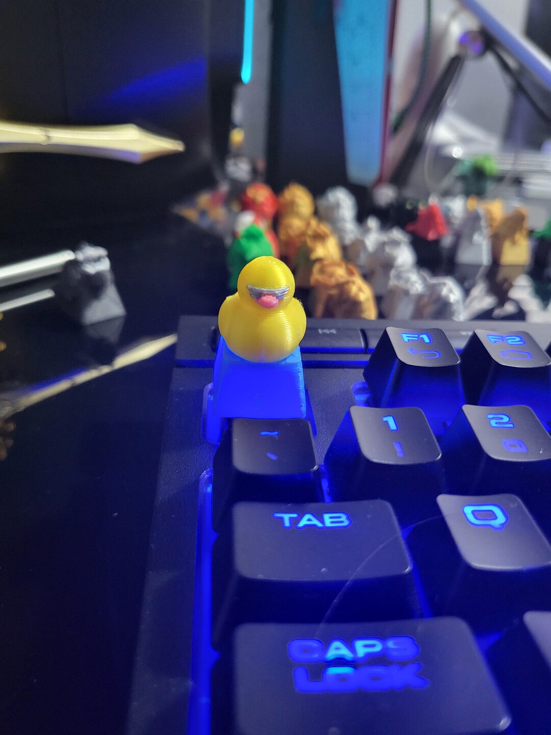 Rubber Duck With Sunglasses Cherry MX Keycaps Cute ESC - Etsy