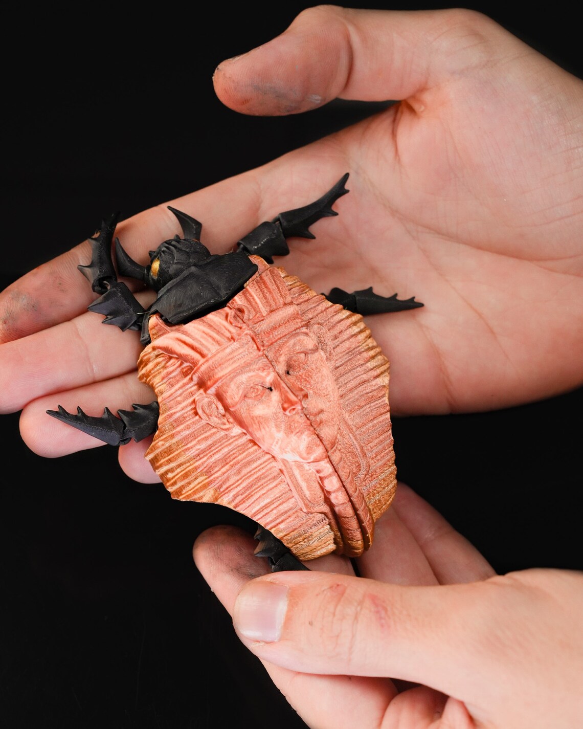 Golden Scarab Articulating Fidget Toy Customize Beetle and - Etsy