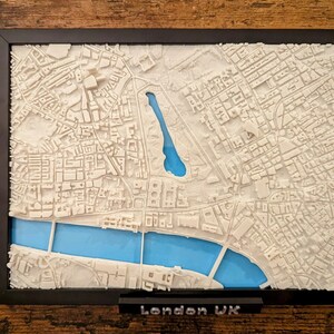 London UK 3D City Map - Custom Wall Art - 3D Street Map - Home Office ...