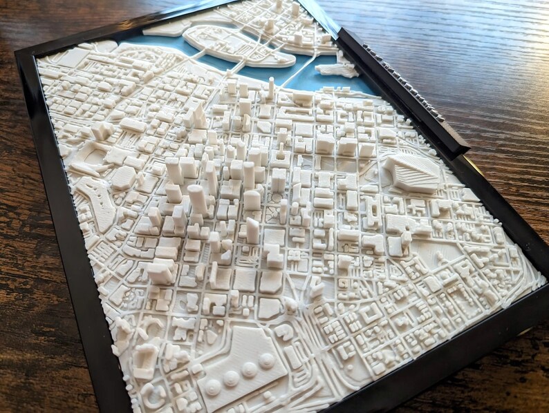 Minneapolis Minnesota USA 3D City Map - Custom Wall Art - 3D Street Map ...