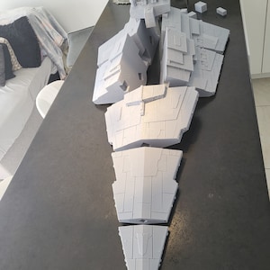 47" Long Imperial Star Destroyer Ship Kit With Stand - 1/1300 Scale ...