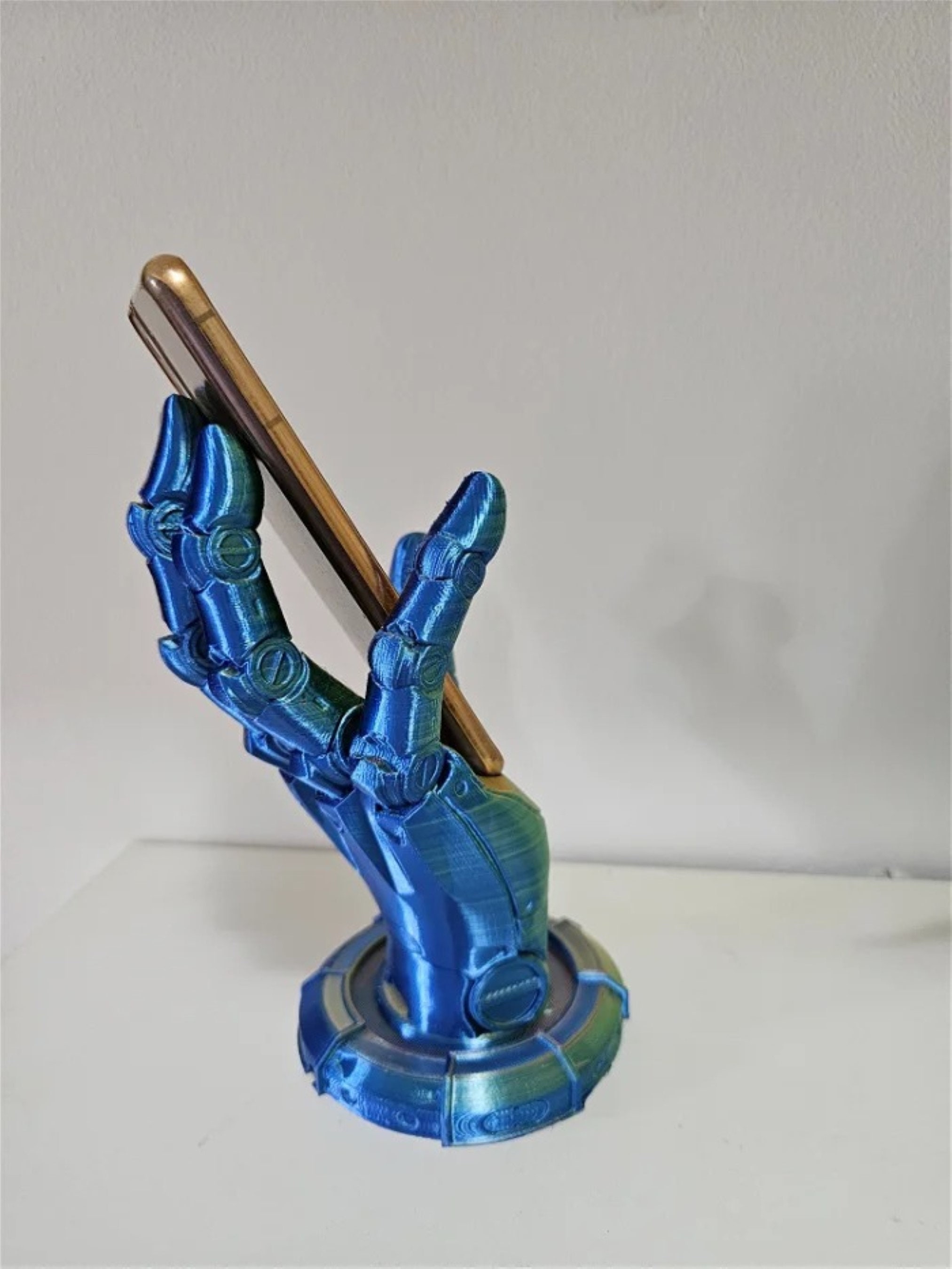 Robotic Hand Phone Holder Stand With Charging Cord Slot - Etsy