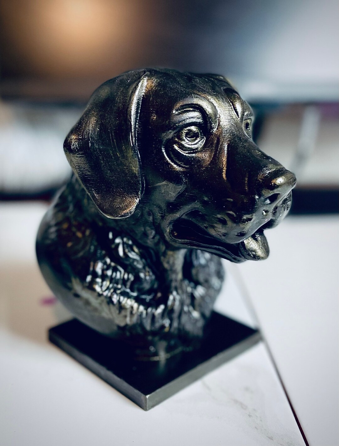 Labrador Retriever Dog Bust Sculpture Figure 8" Inches Tall - Dog Mom ...