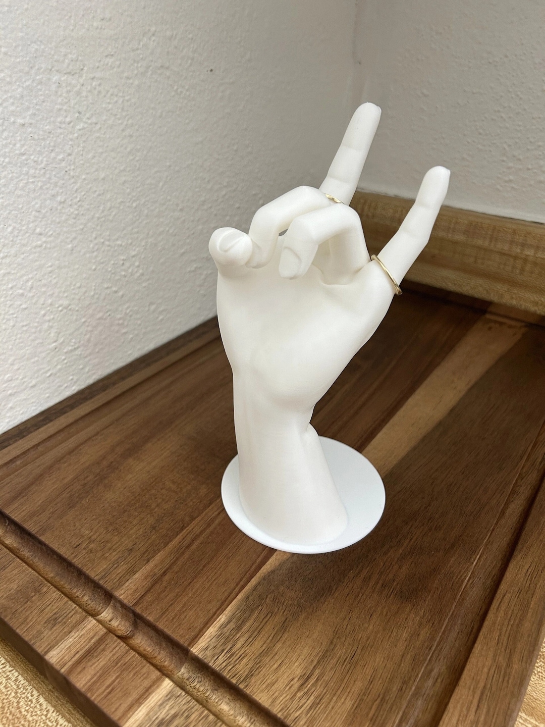 Minimal Hand Silhouette Ring Holder - Personalized Engagement Gift ...