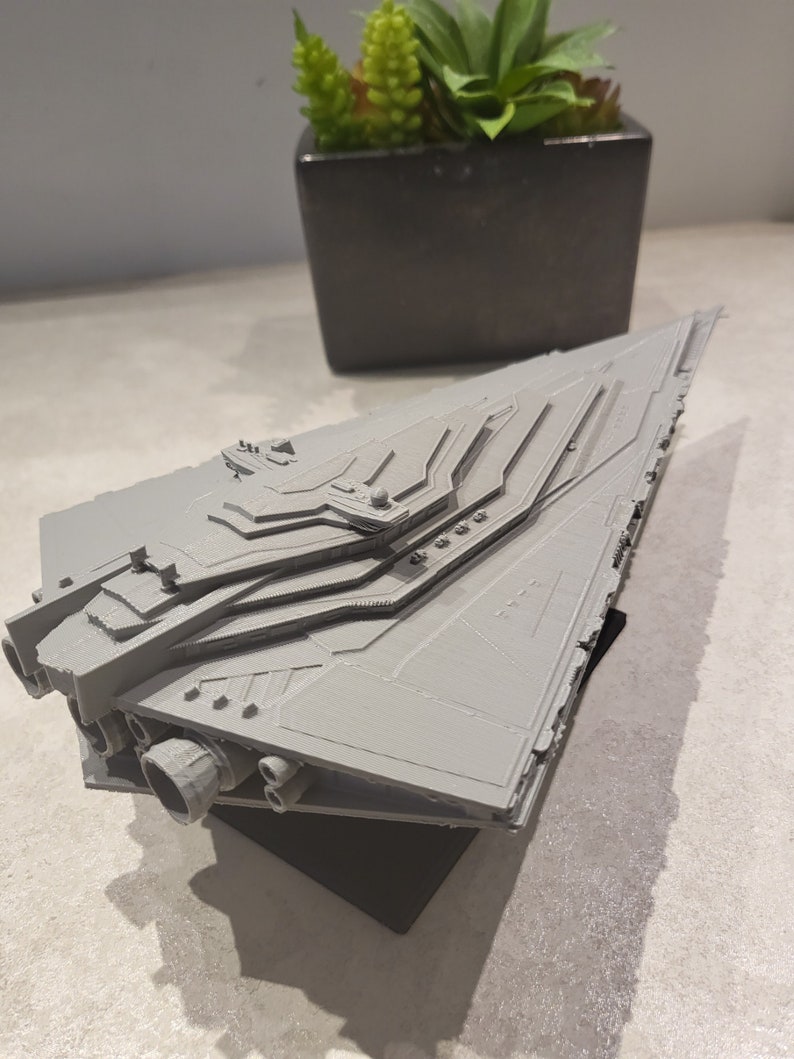 Resurgent Star Destroyer Ship With Stand 1/9000 Scale , 11" Inches Long ...