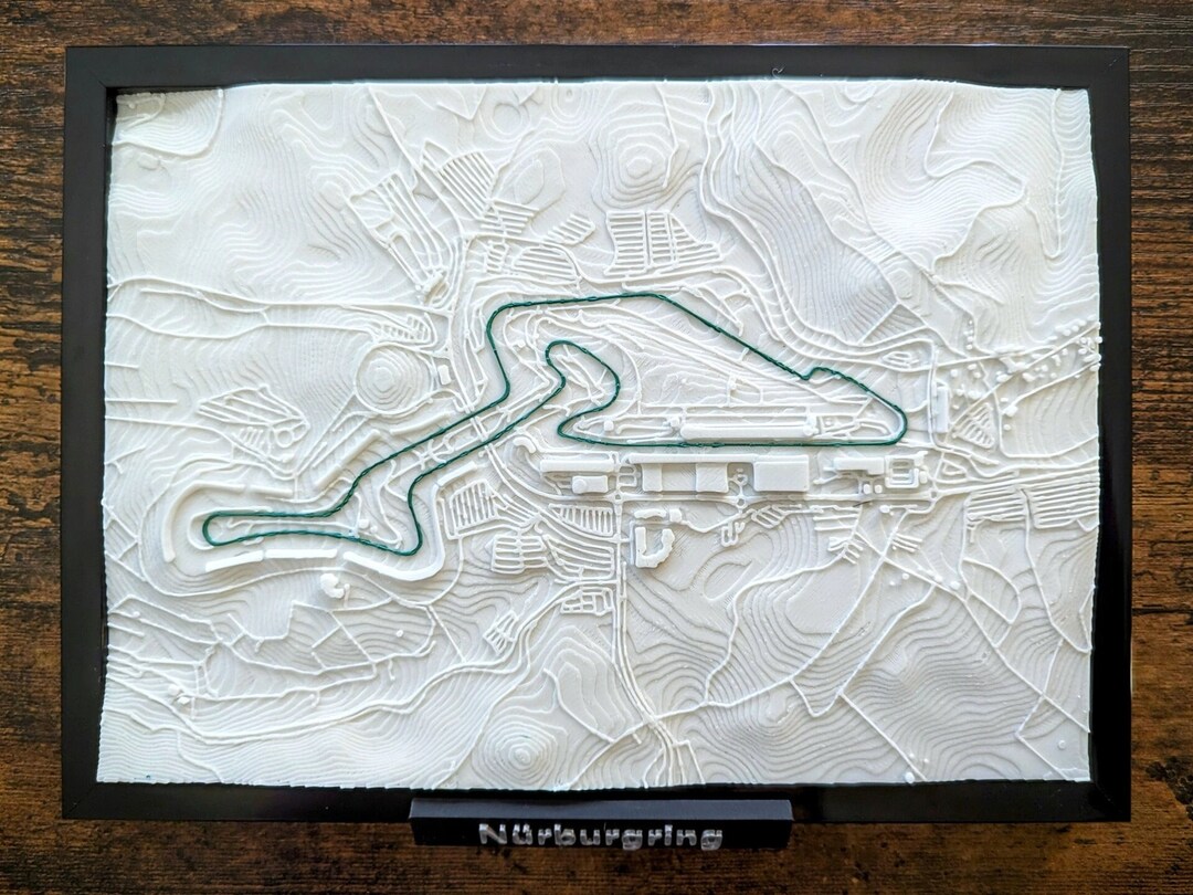 Nurburgring Germany 3D Racing F1 Circuit Map - Custom Wall Art - 3D ...