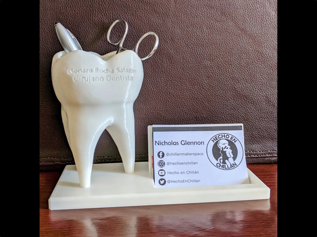 Personalized Text Dentist Tooth Business Card Holder - Etsy