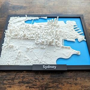 Sydney Australia 3D City Map - Custom Wall Art - 3D Street Map - Home ...