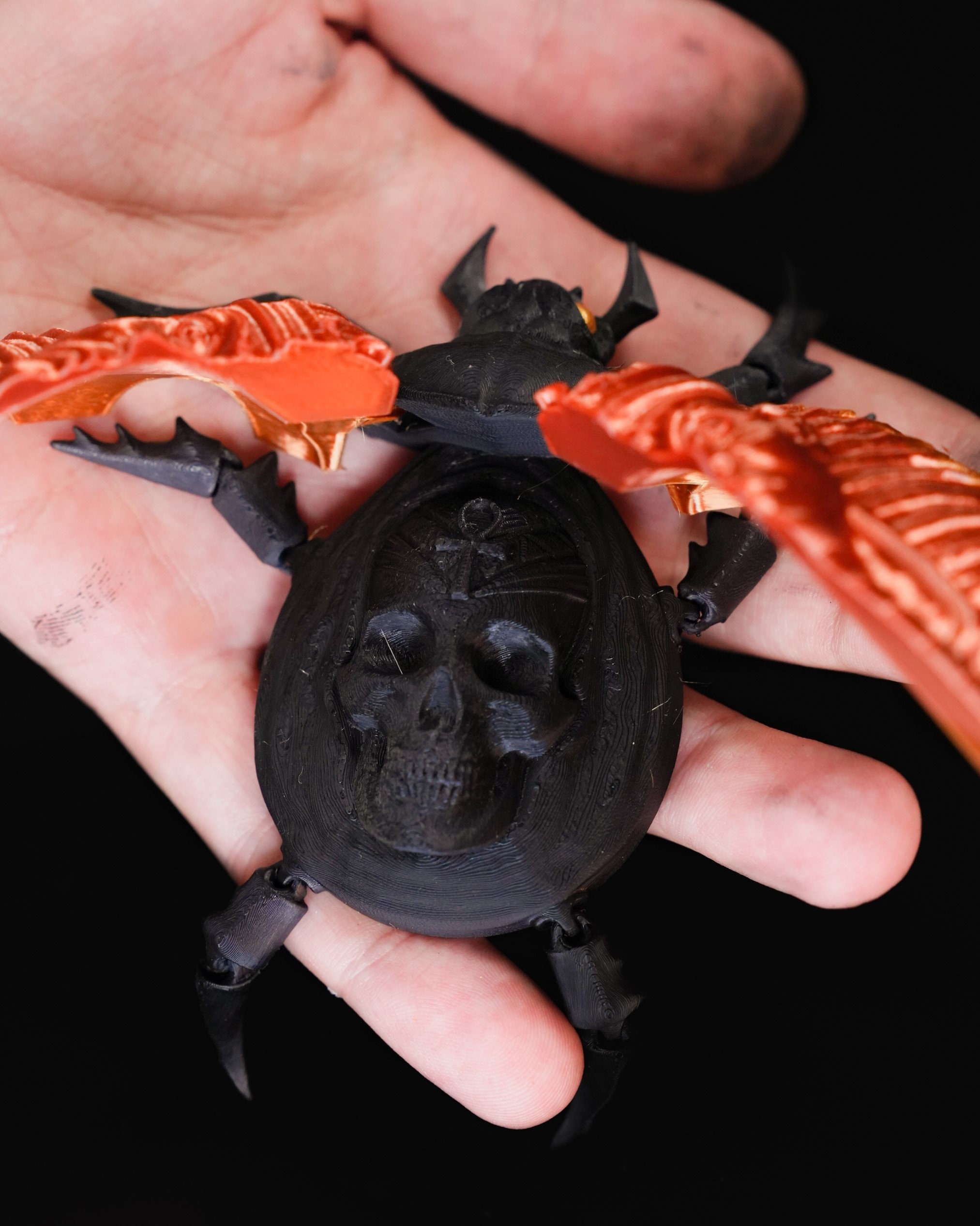 Golden Scarab Articulating Fidget Toy, Customize Beetle and Wing Colors ...