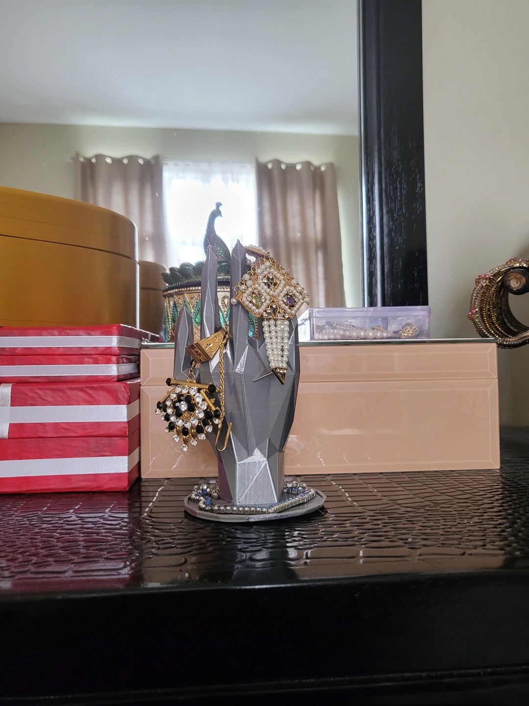 Hand Ring Holder Display Stand, Low Poly Jewelry Holder, Gift for Her ...