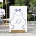 Blue Bow Wedding Table Numbers, Editable Table Number Template, Blue ...