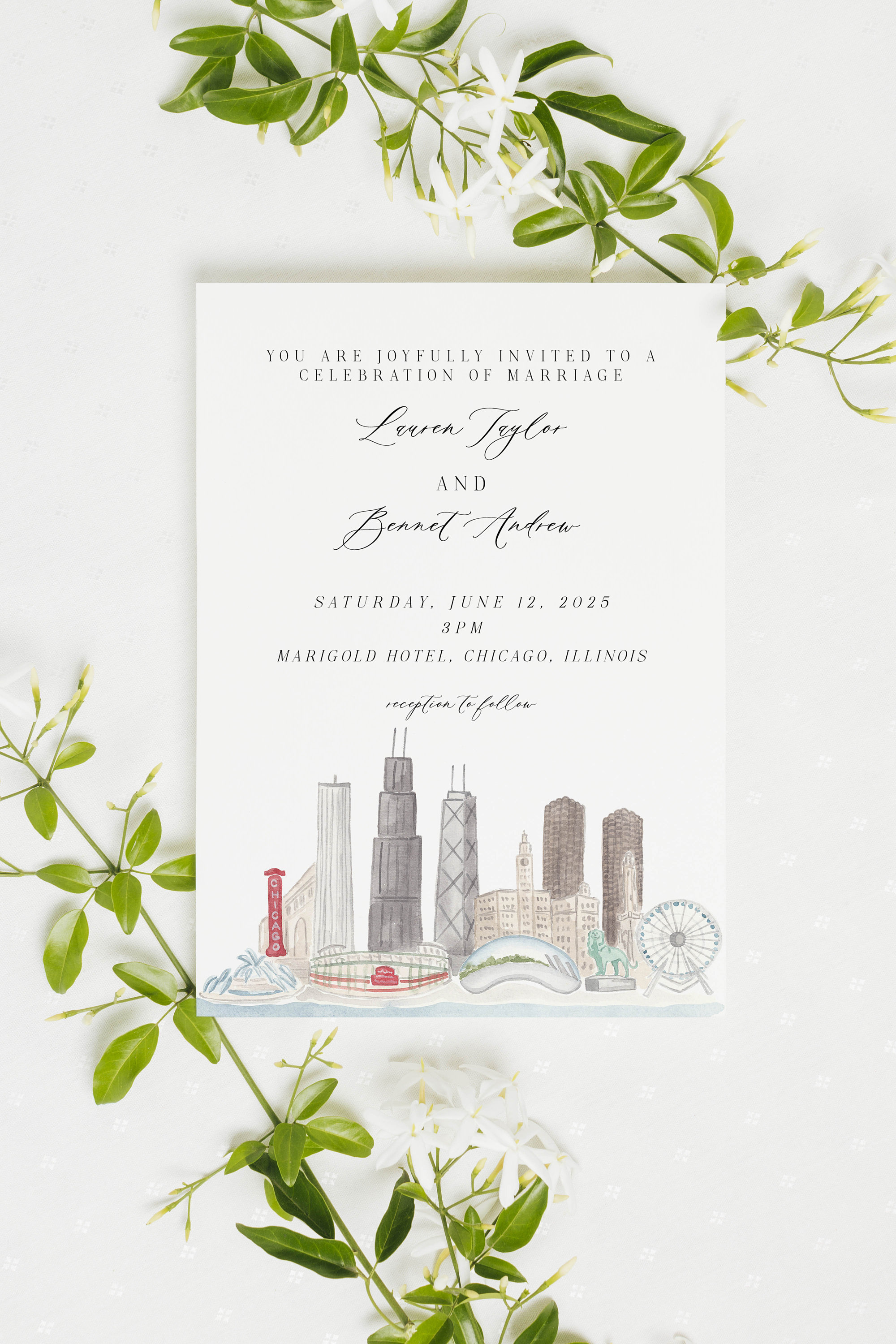 Chicago Wedding Invitation Cards