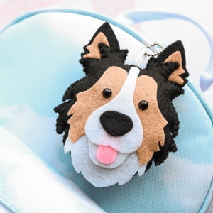 Shetland Sheepdog Felt Ornament | Handmade Plush Sheltie Dog Charm ...