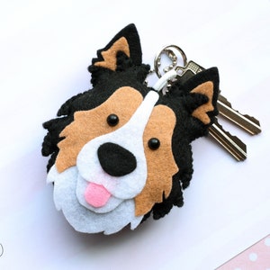 Shetland Sheepdog Felt Ornament | Handmade Plush Sheltie Dog Charm ...