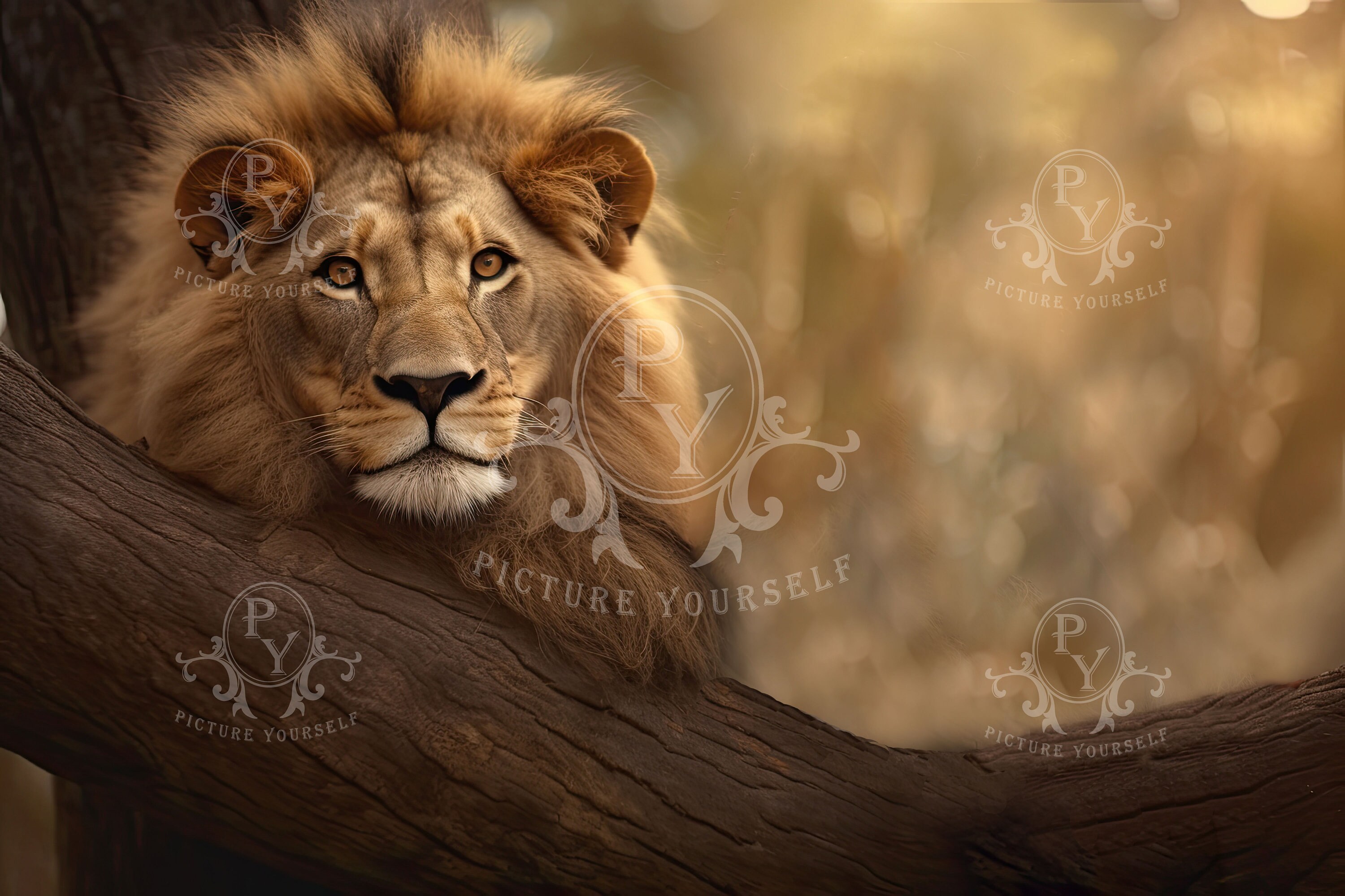 My Lion Friend - Digital File, Background, Backdrop, for Composite ...