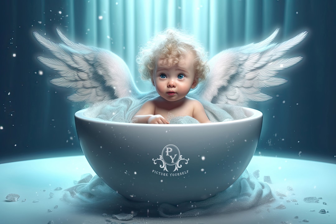 Little Blue Angel - Digital File, Background, Backdrop, for Composite ...