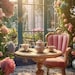 Afternoon Tea With Flowers - Digital File, Background, Backdrop, for ...