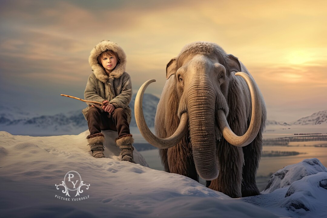 My Mammoth Friend - Digital File, Background, Backdrop, for Composite ...