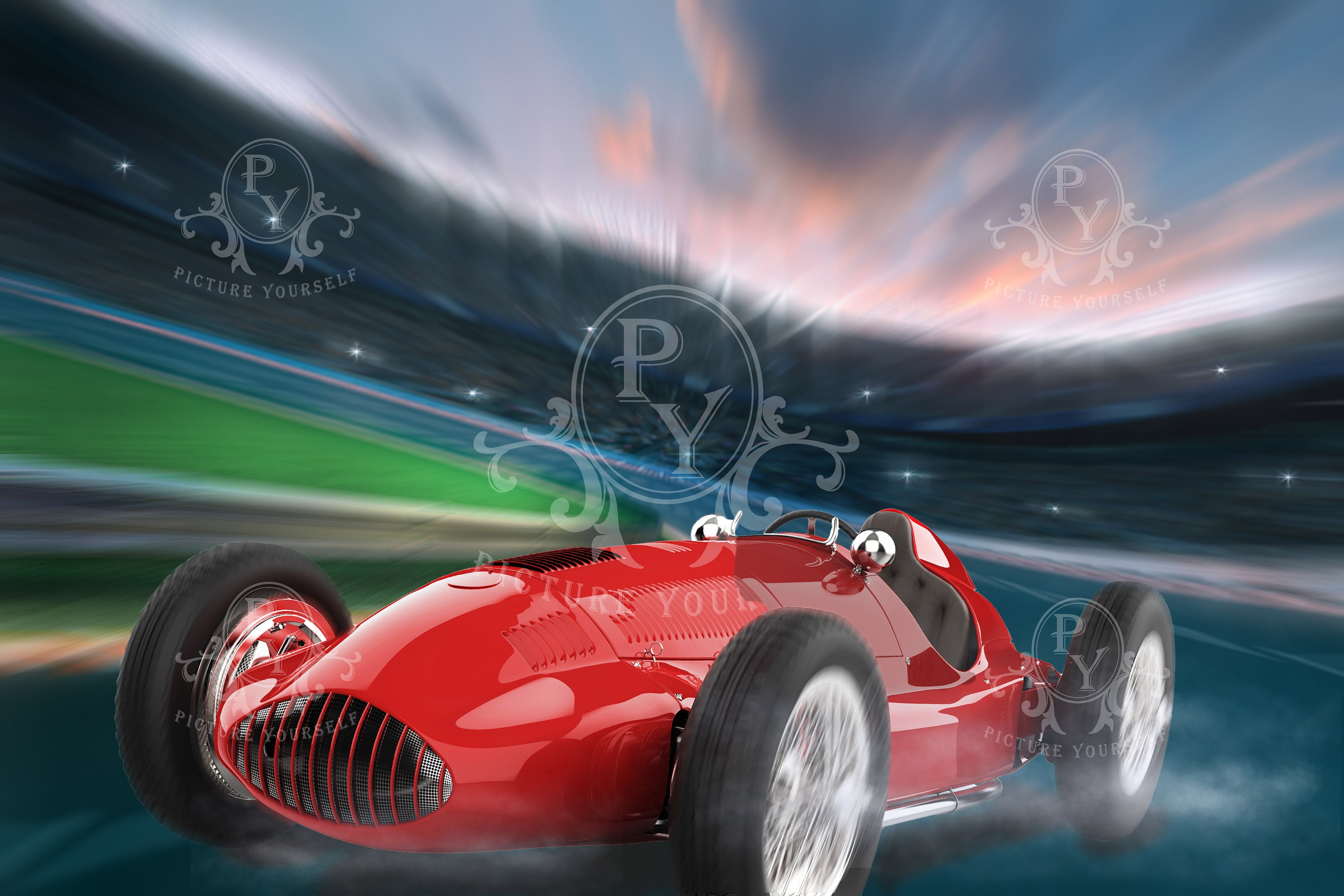 Driving a Race Car - Digital File, Background, Backdrop, for Composite ...