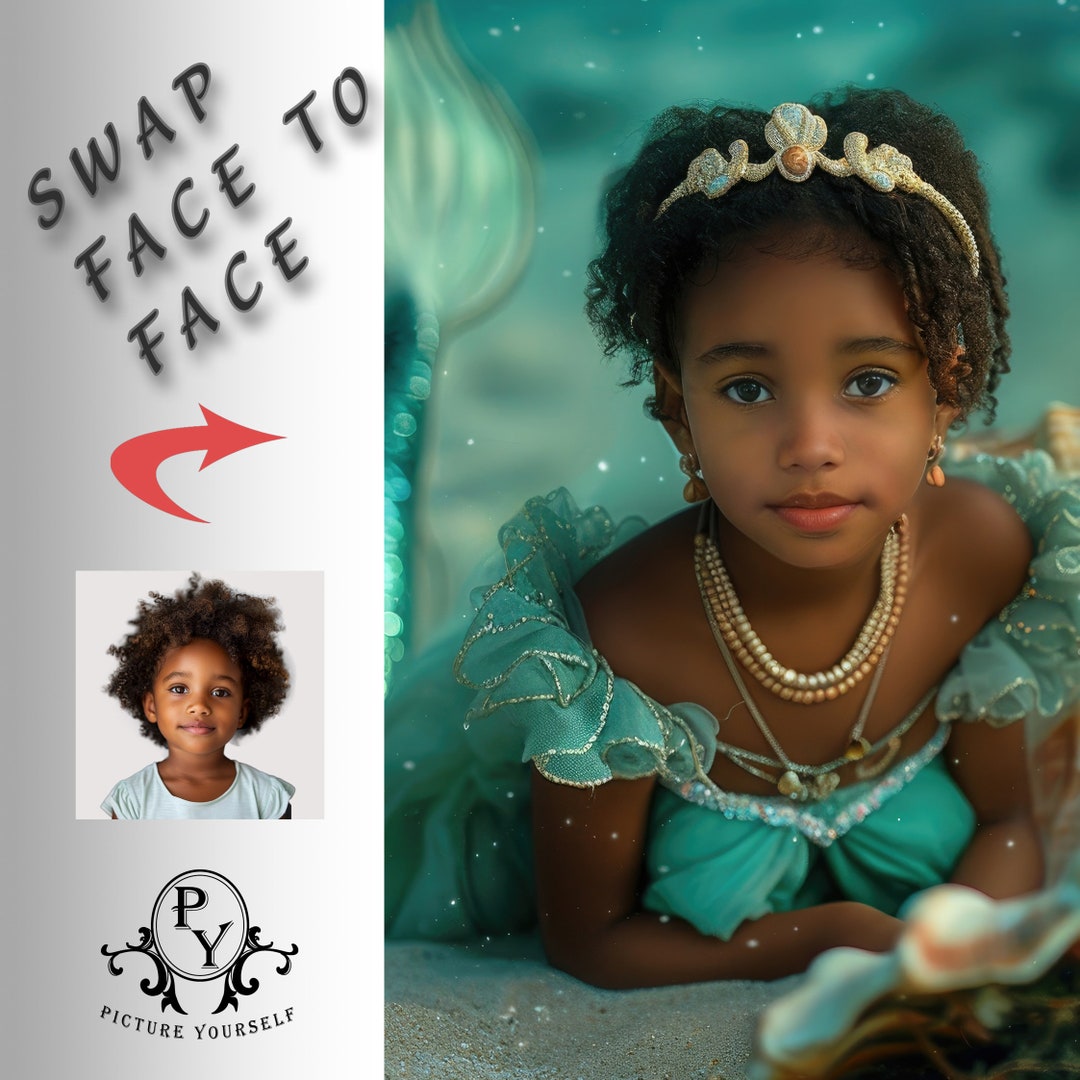 Mermaid 5 - Swap Faces, Custom Portrait, Personalised Image With Your ...