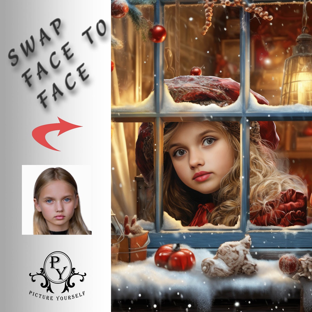 Christmas Winter Window - Swap Faces, Custom Portrait, Personalised ...