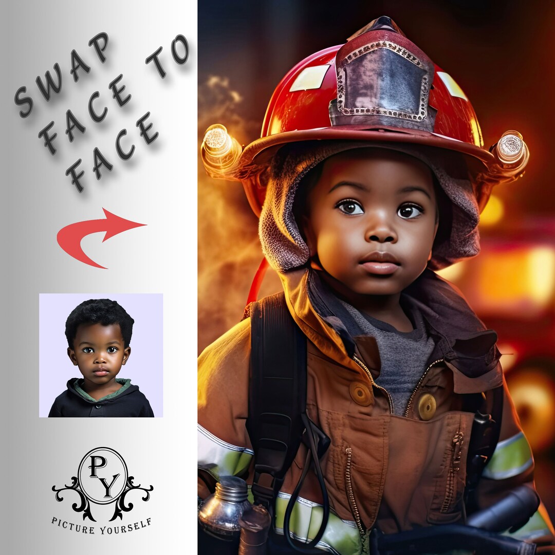 Little Fireman 3 - Swap Faces, Custom Portrait, Personalised Image With ...