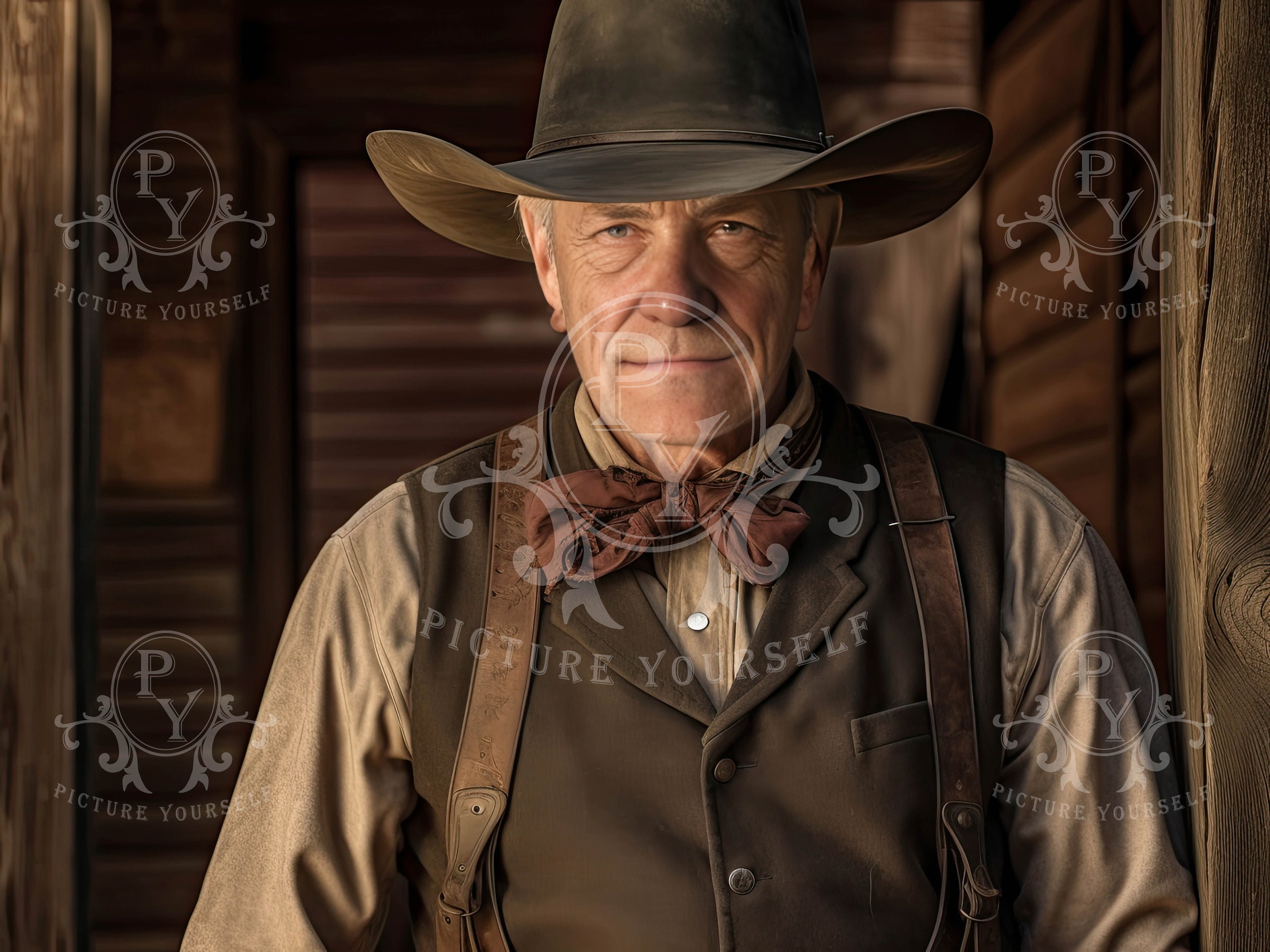 Old Cowboy - Swap Faces, Custom Portrait, Personalised Image With Your ...