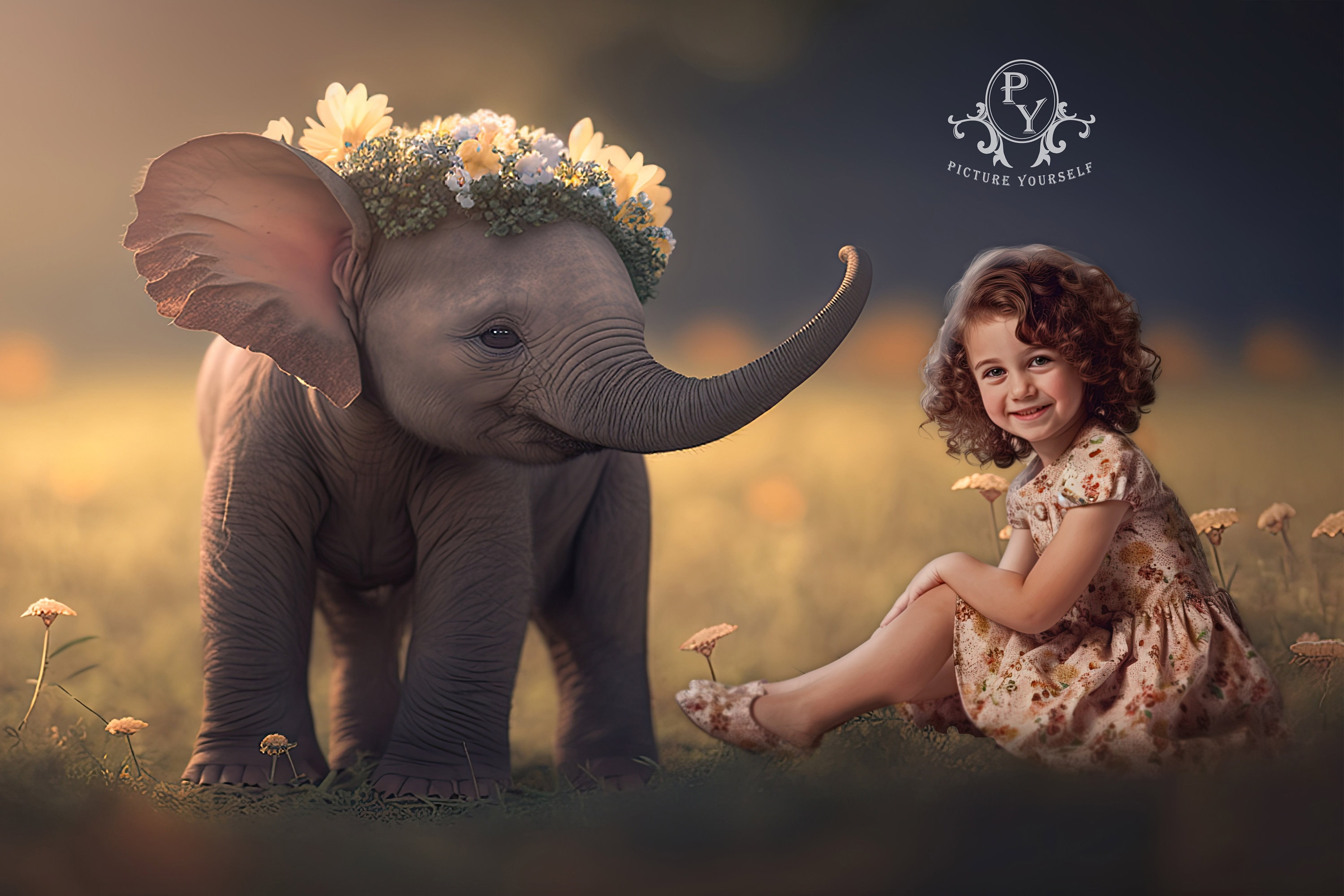 Sweet Baby Elephant - Digital File, Background, Backdrop, for Composite ...