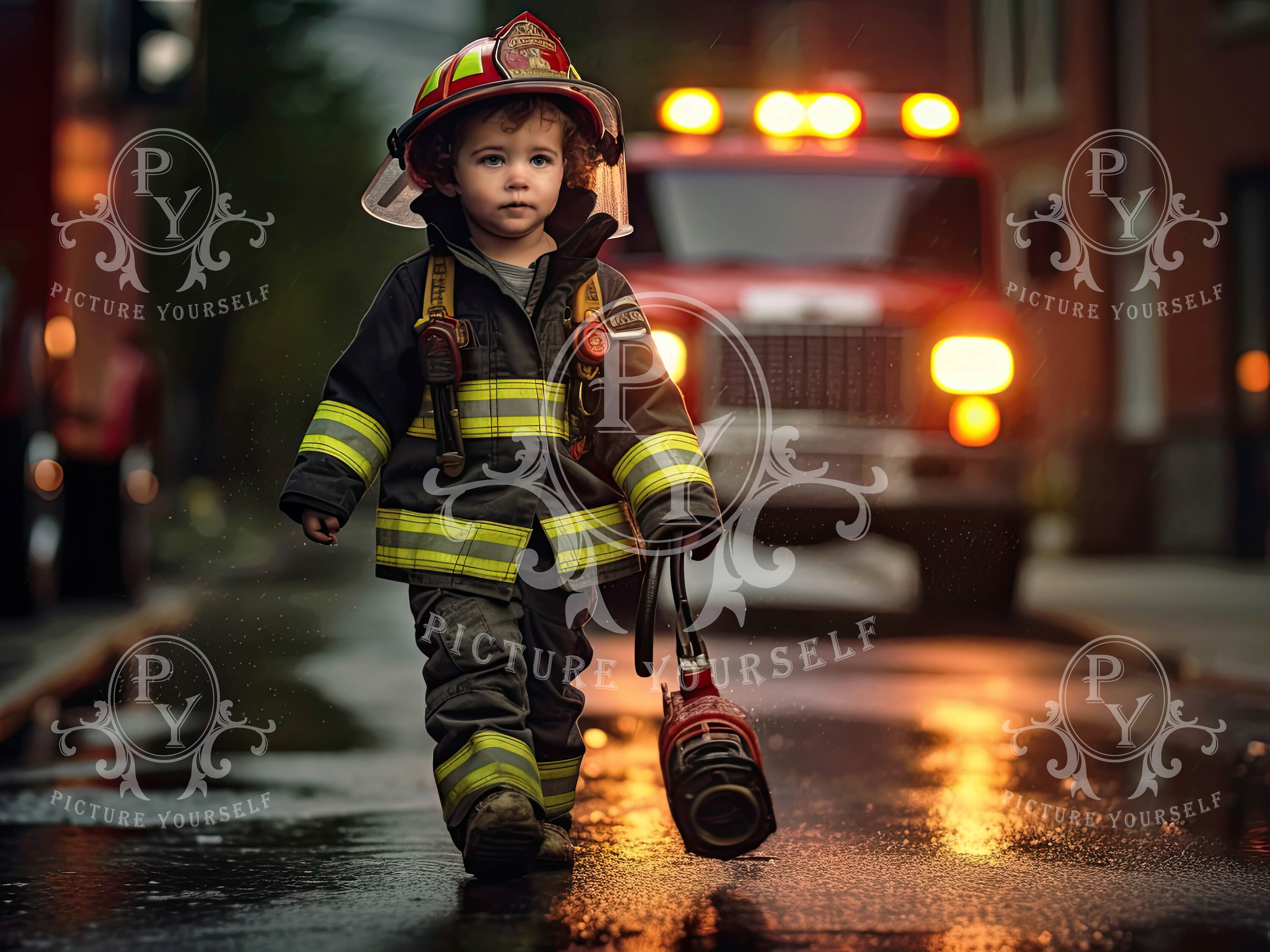 Little Fireman - Swap Faces, Custom Portrait, Personalised Image With ...