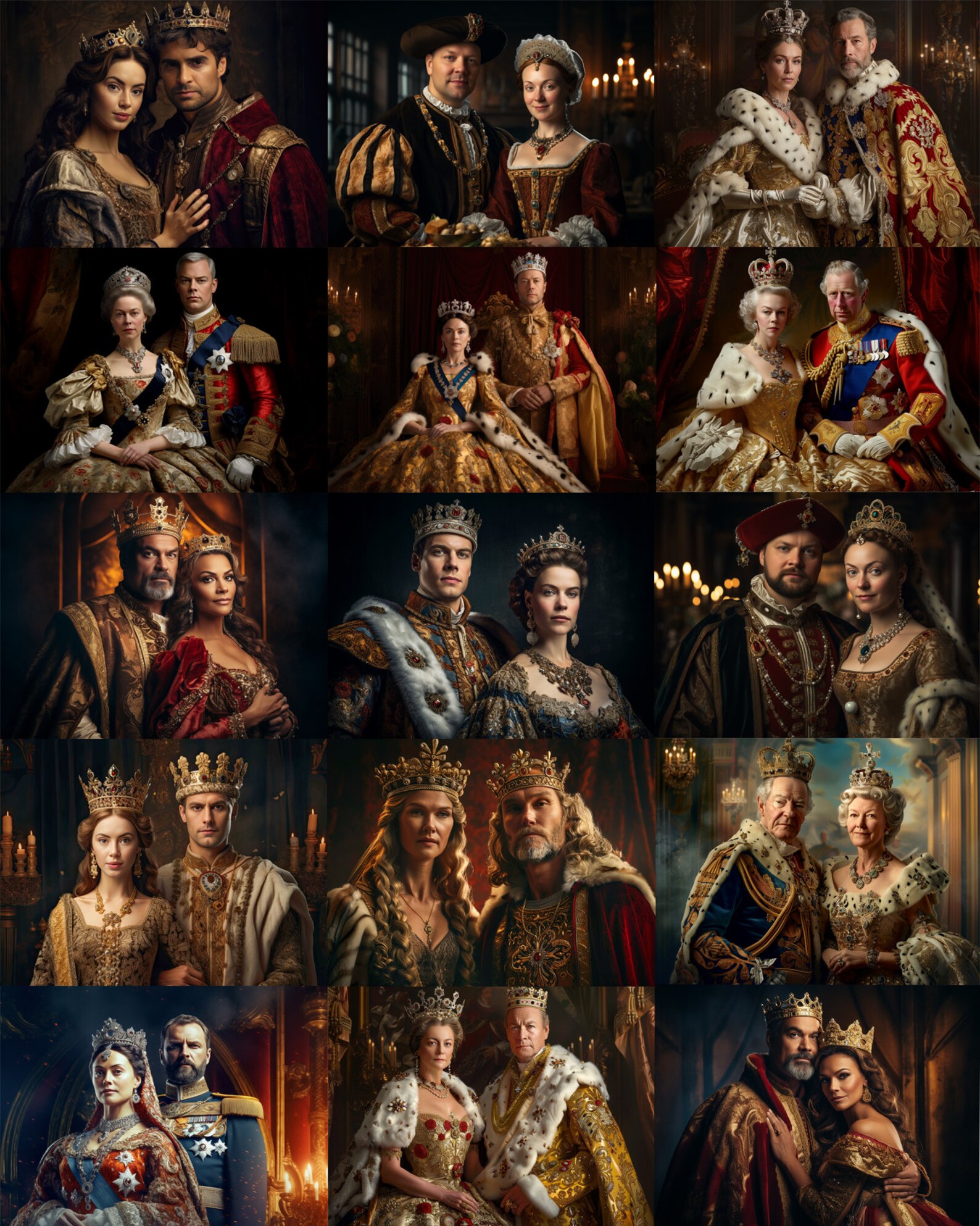 King & Queen 2, Royal Couple - Swap Faces, Custom Portrait ...