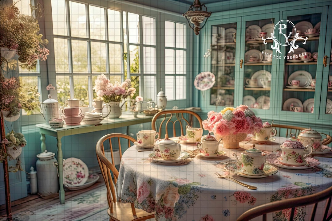Tea in the Kitchen - Digital File, Background, Backdrop, for Composite ...