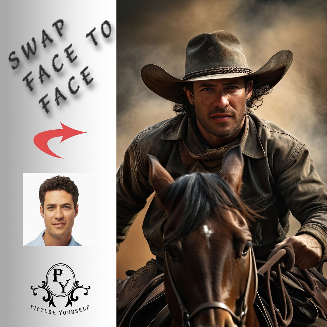 Cowboy - Swap Faces, Custom Portrait, Personalised Image With Your ...