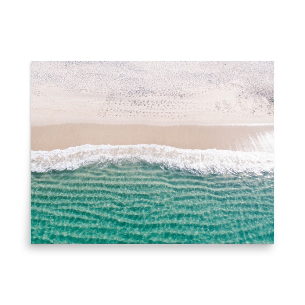 Stunning Blue Ocean Waves Wall Art Poster Coastal Decor Must-have: Blue ...