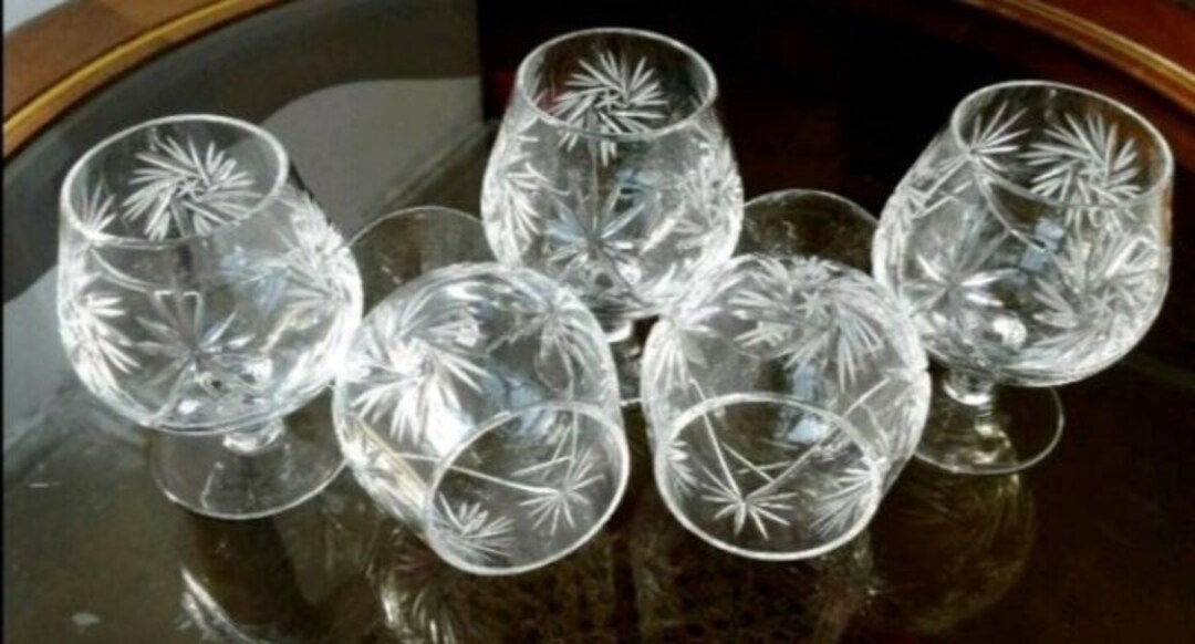 Julia Lead Crystal Cognac Glasses 250 Ml. 6 Pieces - Etsy