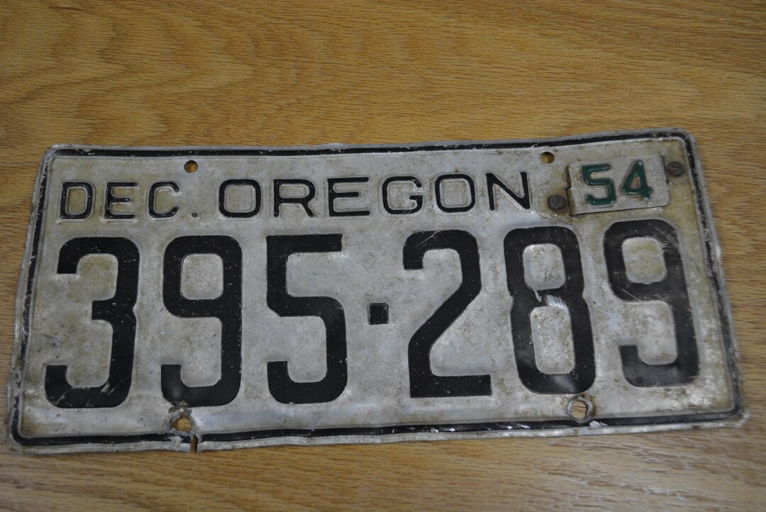 VINTAGE 1954 OREGON License Plate - Etsy