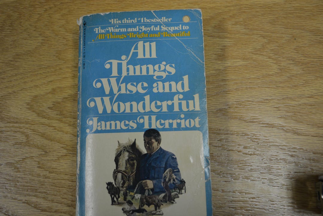 JAMES HERRIOT all Things Wise and Wonderful - Etsy