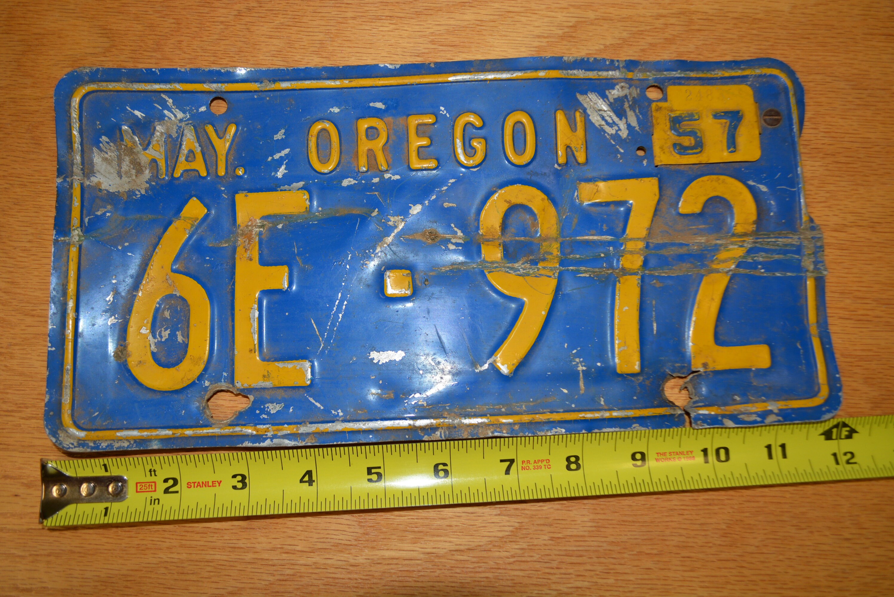 1957 OREGON License Plate - Etsy